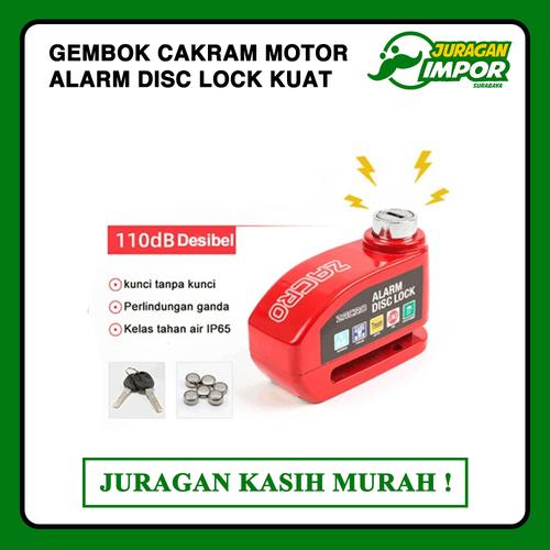 Jual Gembok Motor Cakram Anti Maling Alarm Disc Lock Kuat Baja ...