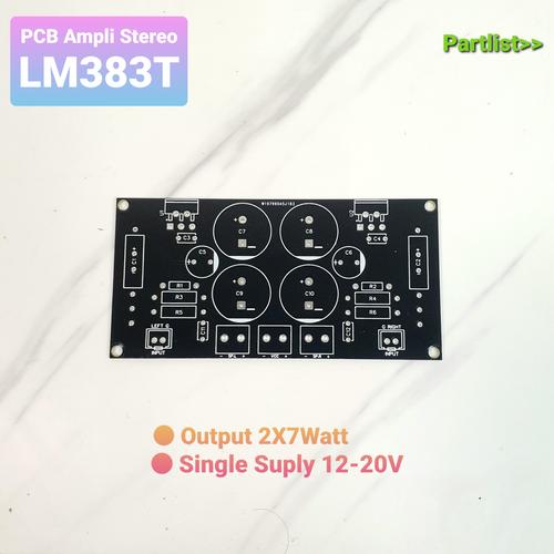 Jual PCB Ampli LM383T Stereo 2x7Watt - Kab. Deli Serdang - Barlex Audio ...