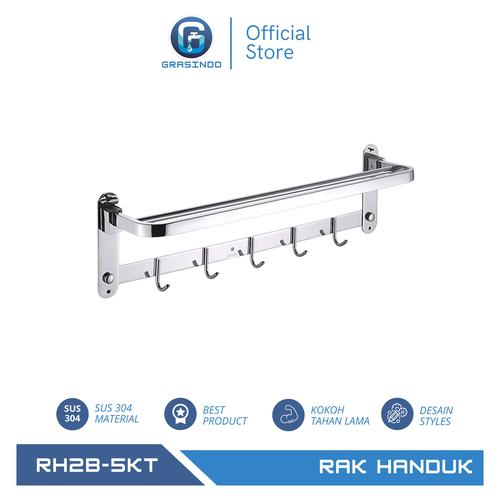 Jual Rak Handuk Lipat Gantungan handuk + Kapstok 5 kait Stainless Sus ...