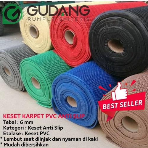 Jual KESET KARPET PVC ANTI SLIP KAMAR MANDI KARPET MASJID WUDHU 100cm ...