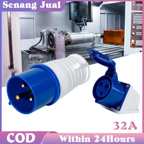 Jual Stop Kontak 3 Phase 32A 7000W Colokan Genset 3 Kaki IP44 Steker ...