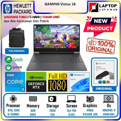 Jual Hp Victus 16 i5 13500HX RTX4050 6GB/ 16GB 512GB W11+OHS 16.1FHD ...