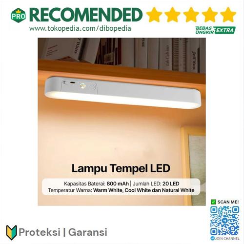 Jual Lampu Belajar USB LED Long Lightning Strip Portable - White ...