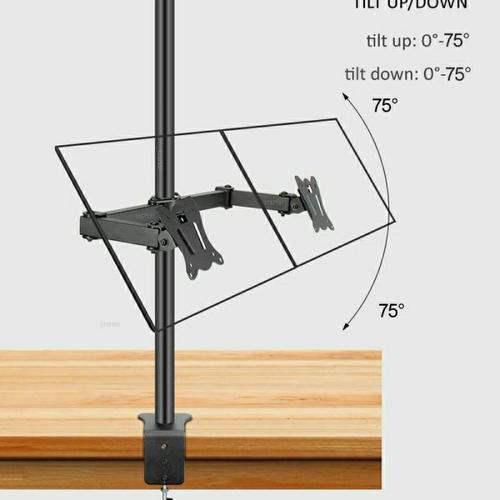 Jual Bracket Monitor Dual arm 14 sampai 27 inch Bracket monitor arm ...