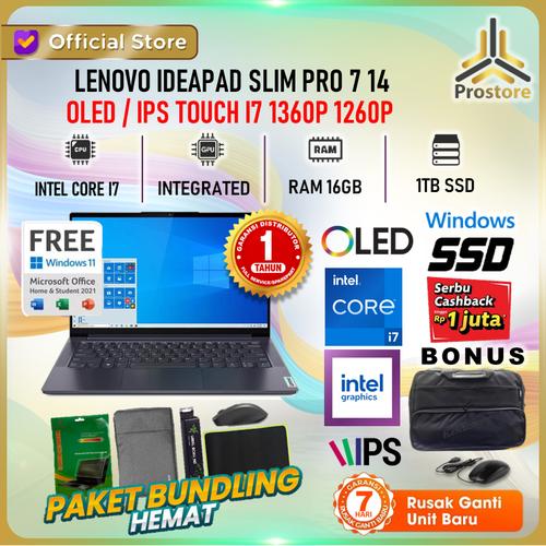 Jual LAPTOP LENOVO IDEAPAD SLIM 7 PRO 14 OLED TOUCH I7 1360P I7 1260P 16GB 1TB W11 14.0 IPS ...