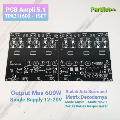 Jual PCB Ampli 5.1 TPA3116D2 satu set 2pcs - Kab. Deli Serdang - Barlex ...