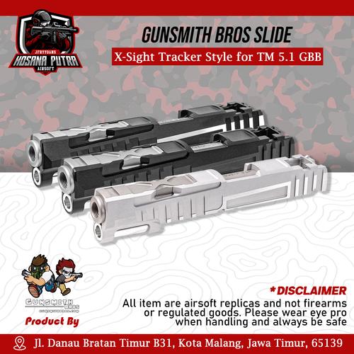 Jual Gunsmith Bros X-Sight Tracker Style Slide For TM HlCAPA GBB Series ...