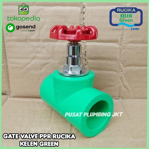 Jual Gate Valve PPR 1/2" inch Stop Kran PPR 20mm Rucika Kelen Green ...