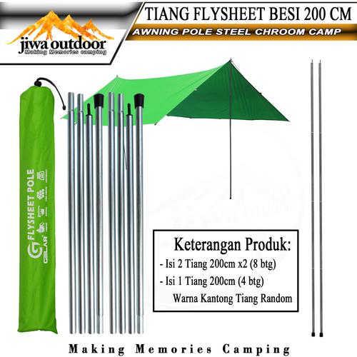 Jual Tiang flysheet / tiang kanopi tenda / pilar tenda / 2 meter / besi ...