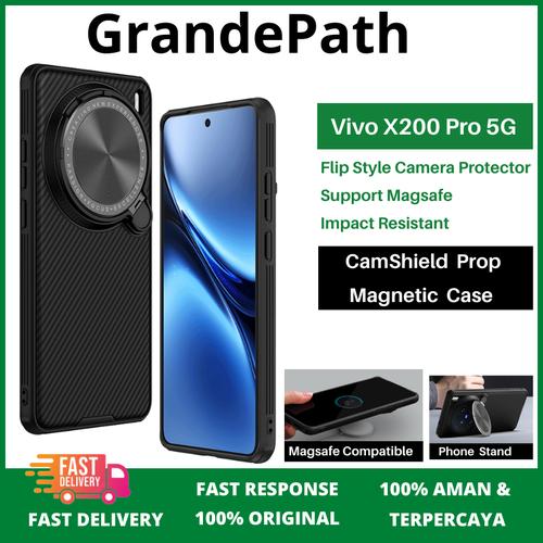 Jual Case Vivo X200 Pro 5G NILLKIN CamShield Prop Magnetic MagSafe Flip ...
