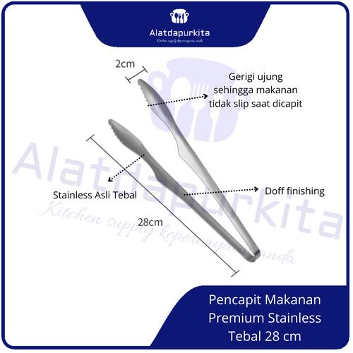 Jual Penjepit Makanan Capitan Panjang Tebal Tahan Panas Stainless Steel ...