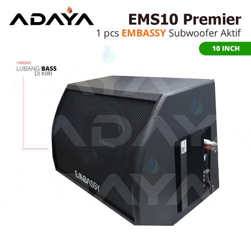 Jual AKTIF SUBWOOFER MOBIL 10 inch Bass Box - EMBASSY EMS 10 PREMIER ...