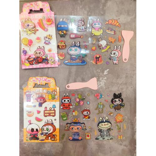Jual Sticker Labubu clear transparant motif labubu 2d plus spatula per ...