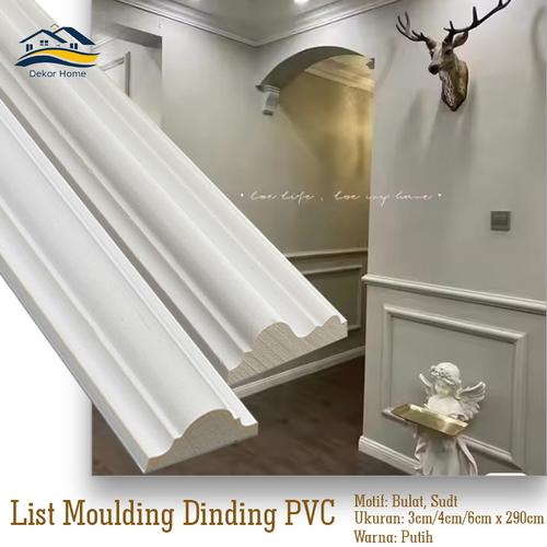 Jual List Wall Moulding PVC Ukiran Dinding 3 Meter Dekorasi Interior ...