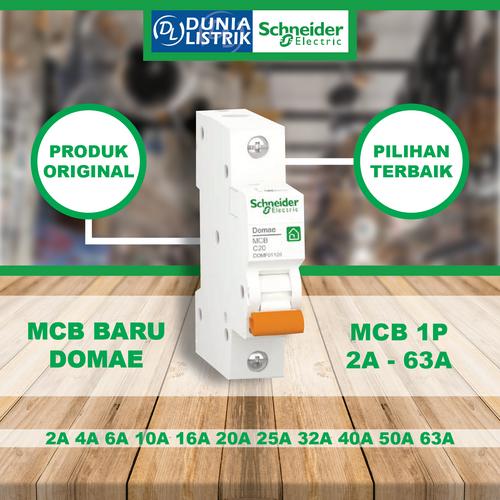 Jual NEW MCB DOMAE 6KA 1P 2A 4A 6A 10A 16A 20A 25A 32A 40A 50A 63A SCHNEIDER - 10A - Kota ...