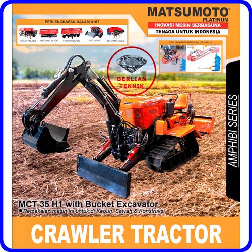 Jual Crawler Tractor Cultivator Traktor Matsumoto MCT 35 H1 with Bucket ...