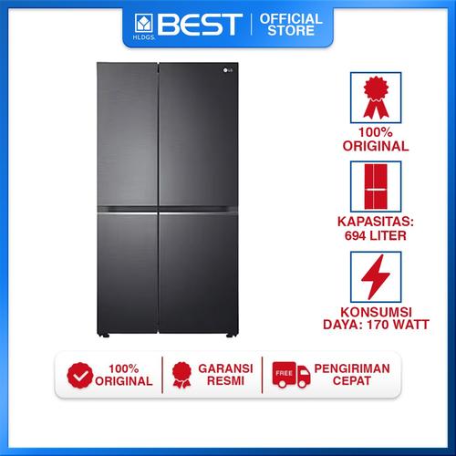 Promo Kulkas Side by Side LG GCB257SQZL Inverter kapasitas 694 Litter ...