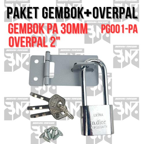 Promo Paket Overval 2" & Gembok Panjang 30/40/60mm + Sekrup (1 set ...