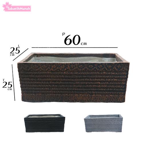 Jual Pot Bunga persegi panjang tanaman hias (P= 60cm, L= 25cm, T= 25cm ...