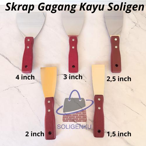 Jual Soligen Kape Gagang Kayu Stainless Steel 4 inch 3 inch 2.5 inch 2 ...