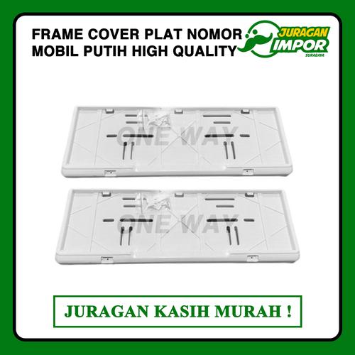 Jual Tempat Dudukan Plat Nomor Mobil Frame Cover Tatakan Plat Putih ...
