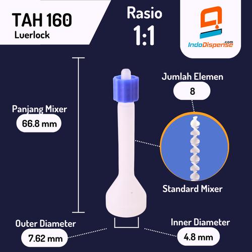 Jual Static Mixer Luer Lock Tips Bellmouth Connection TAH 160 - Kota ...