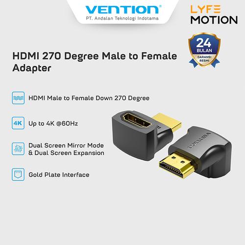 Promo Vention Adapter HDMI 270 Degree Connector Male to Female - AIN ...