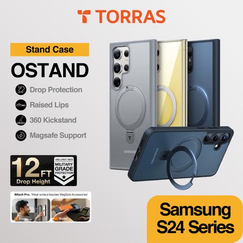 Promo Case Samsung S24 Ultra Plus Torras uPro o-Stand Magsafe Slim Casing - Matte Black, S24 ...