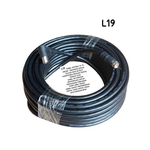 Jual L19 ORI KABEL ANTENA TV 15 METER TELEVISI STB KONEKTOR RG6 COAXIAL ...