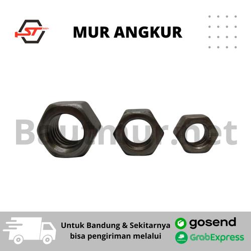 Jual Mur Hexa 3/4" inch - Mur Angkur 3/4 inch (19 mm) - Mur Hitam ...
