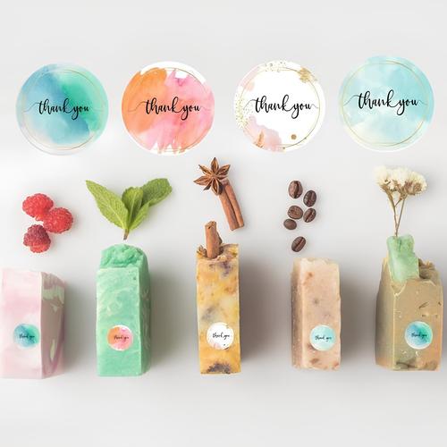 Jual Stiker Ucapan Terima Kasih / Seal Packaging / Label Stiker Box ...