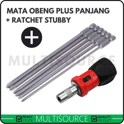 Promo Mata Obeng Bor Kembang Plus Set 6pcs 150mm + Ratchet Stubby ...
