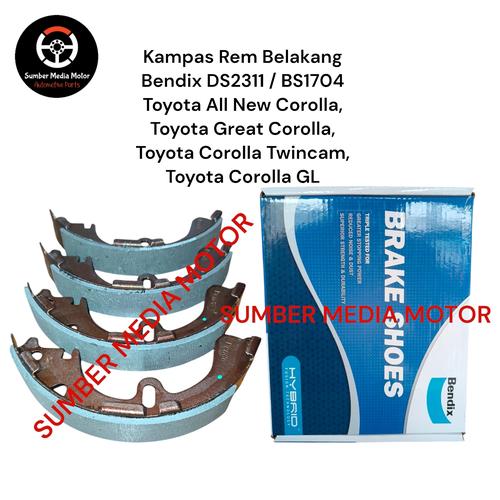 Jual Bendix Kampas Rem Belakang DS2311 BS1704 Toyota All New Corolla, Toyota Great Corolla ...