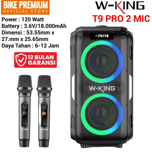 Promo WKING Speaker Bluetooth Karaoke 2 Mic Portable Wireless T9 PRO ...