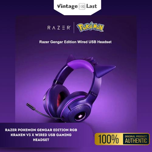 Jual Razer Pokemon Gengar Edition RGB Kraken V3 X Wired USB Gaming ...