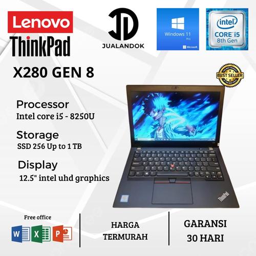 Jual Laptop Lenovo Thinkpad X280 Core i5 Gen8 - RAM 8GB - SSD 256GB ...