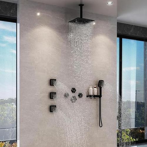 Jual Murah Mondawe Shower System With Body Jets 12 Inch Thermostatic ...