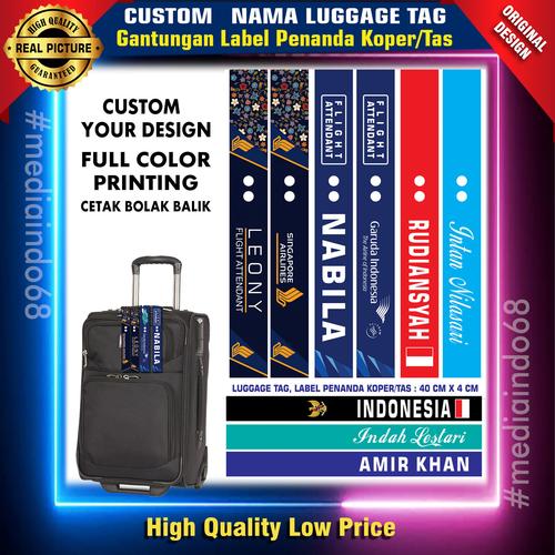 Jual LUGGAGE TAG/NAME TAG KOPER/TAS (Custom Nama satuan) - Ungu, Bolak ...