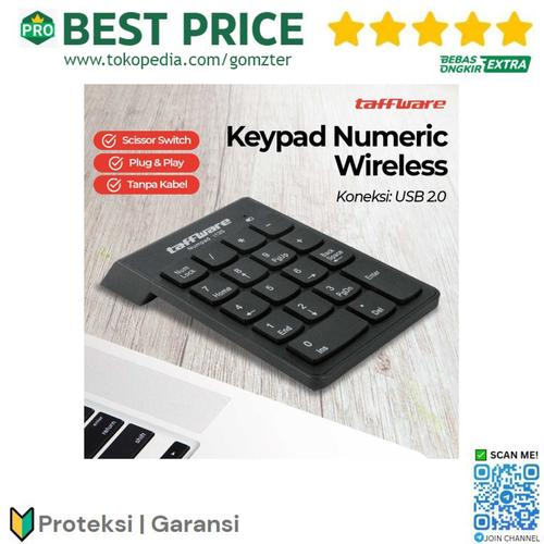 Jual Keypad Numeric Wireless 2.4GHz 10 Meter - Hitam - Hitam - Jakarta ...