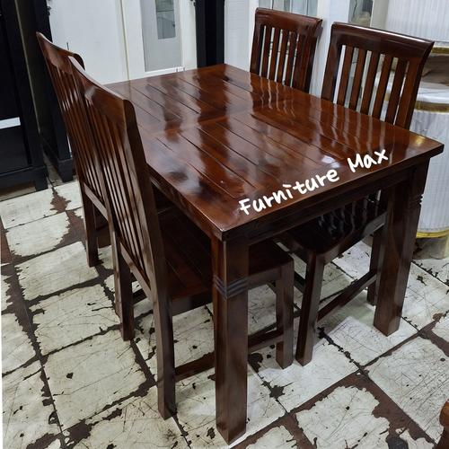 Jual MEJA MAKAN KAYU JATI KURSI 4 / MEJA MAKAN SET KAYU JATI 4 KURSI ...