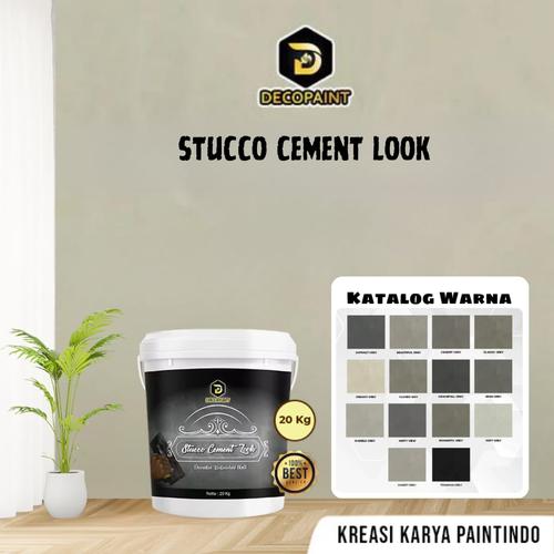 Jual 20Kg Cat Stucco Cement Look | Cat Motif Semen Ekspos - CREAMY GREY ...