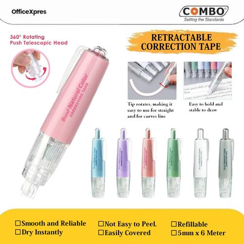 Jual Retractable Correction Tape 6 Meter x 5mm / Correction Cetek / TIP ...