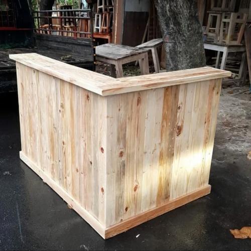 Jual Meja kasir letter L / meja bar model L full kayu solid jati ...