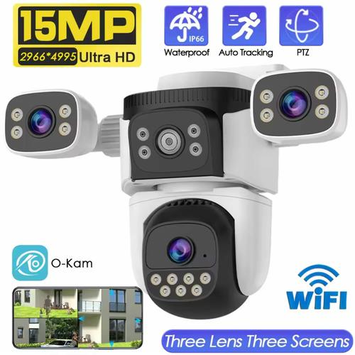 Jual O-Kam Pro IP Outdoor Tiga Camera PTZ 15MP Ultra HD - CCTV+128GB ...