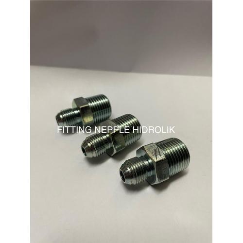Jual dobel nepel hidrolik 1/2" npt x 3/8" mpf / npf / jis connection - Jakarta Barat - FITTING ...