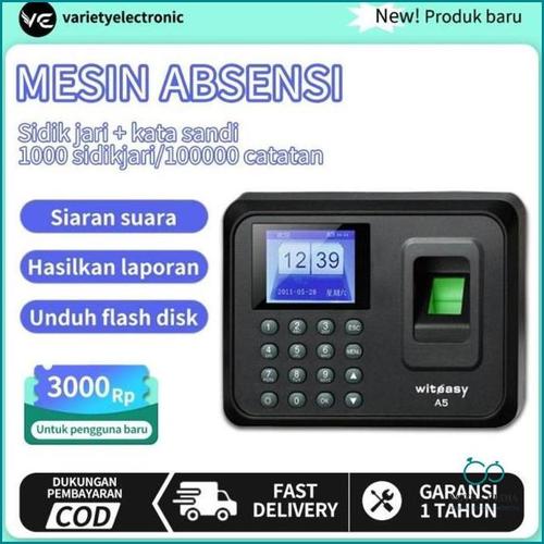 Jual MitraPediia- Mesin Absensi Sidik Jari + Deteksi Wajah 1000 Sidik ...