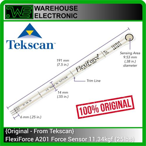 Jual FlexiForce A201 Force Sensor 11.34kgf 25lbs - ORIGINAL Tekscan ...