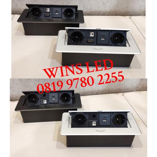 Jual Stop kontak meja komplit socket meja rapat stop hdmi usb data ...