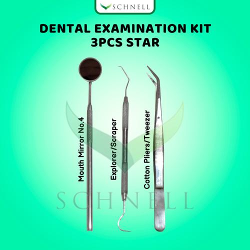 Jual Dental Examination Kit 3pcs/Diagnostic Kit Dental Instrument ...