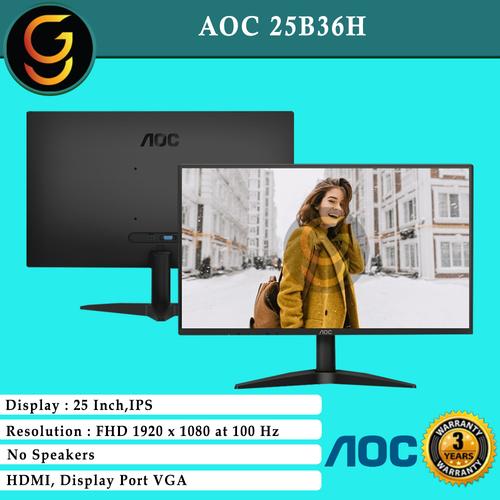 Jual Monitor AOC 25B36H 25" IPS FHD (1920x1080) 100 Hz HDMI Display ...
